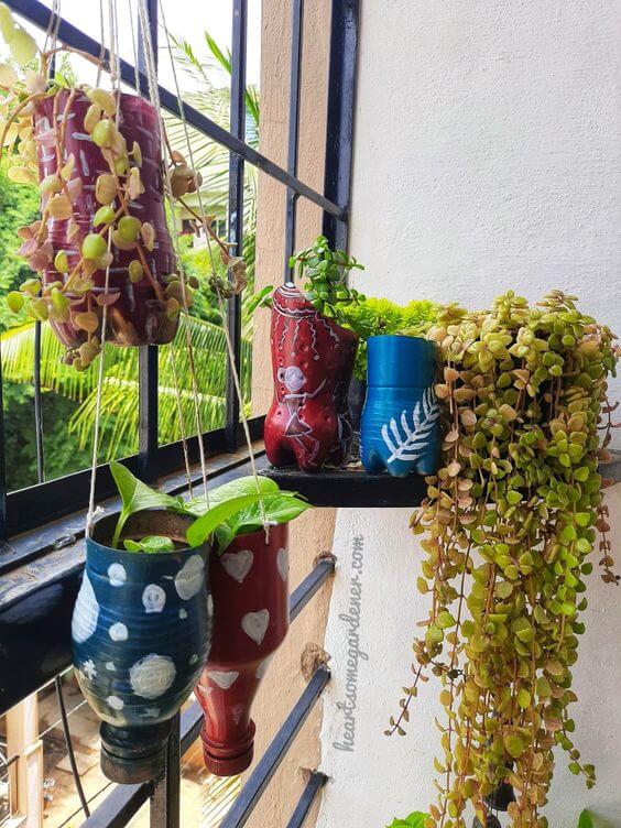 49 Easy and Fun DIY Plastic Bottle Planters - ZuneTalk Green